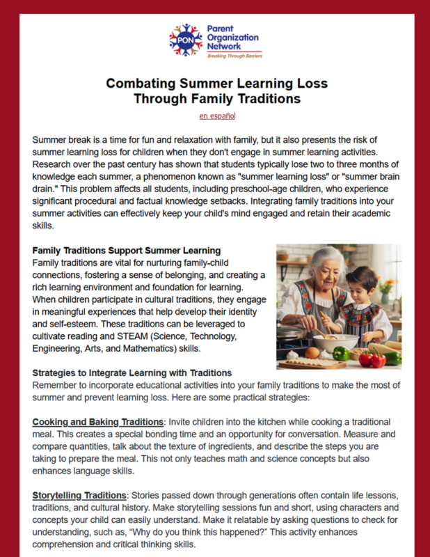 Combating Summer Learning Loss Through Family Traditions - Parent ...